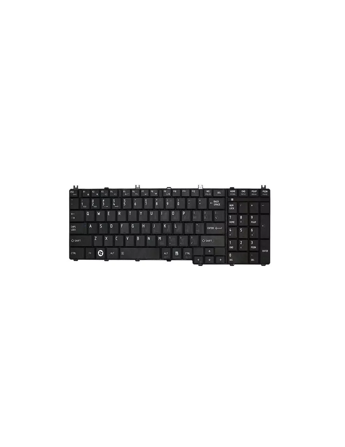 Keyboard for Toshiba Satellite C650, L650, L670 Black Glossy